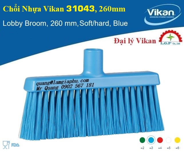 Vikan 31043 - Chổi Nhựa Vikan 31043, 260mm, Xanh